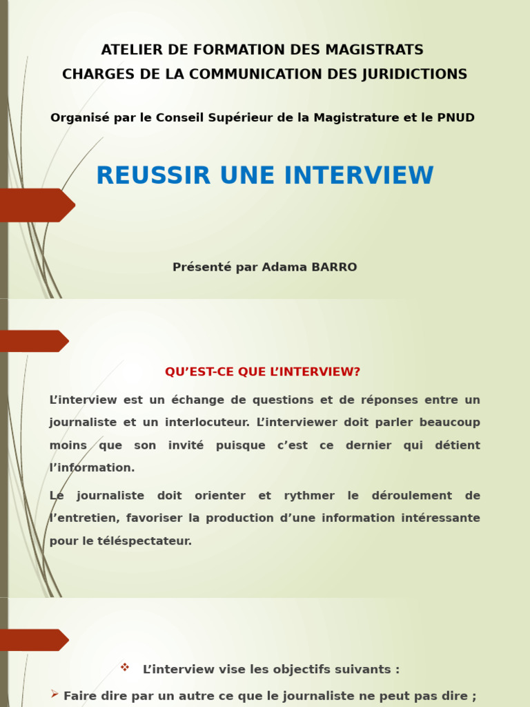 Réussir une interview efficace | PDF | Retraite