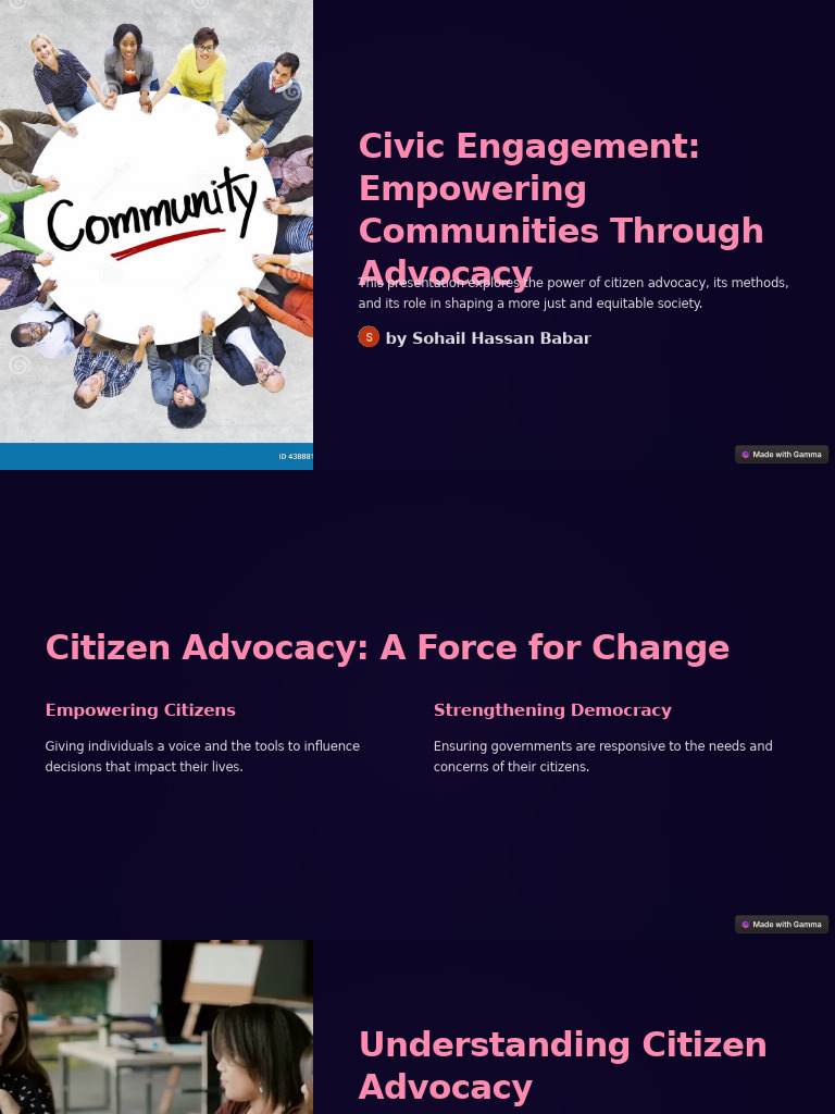 Civic Engagement Empowering Communities Through Advocacy | PDF | Civic ...