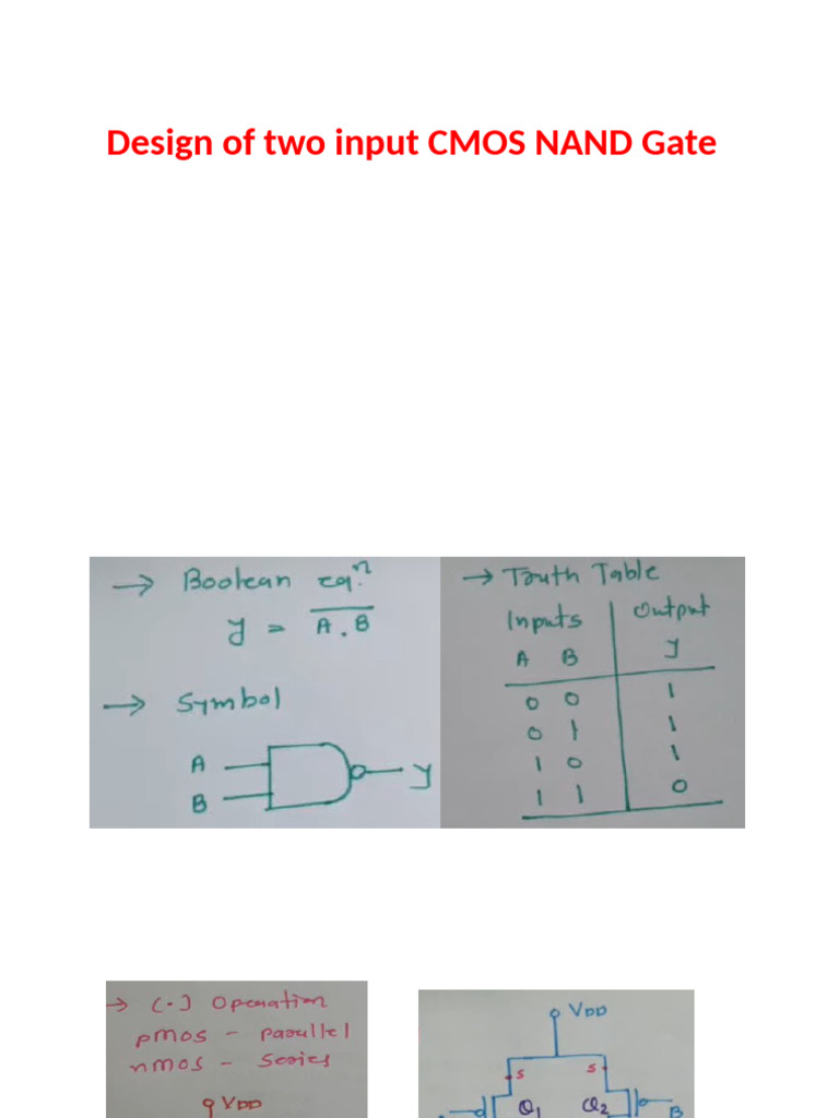 L-17 - 18 Two Input NMOS NAND Gate | PDF