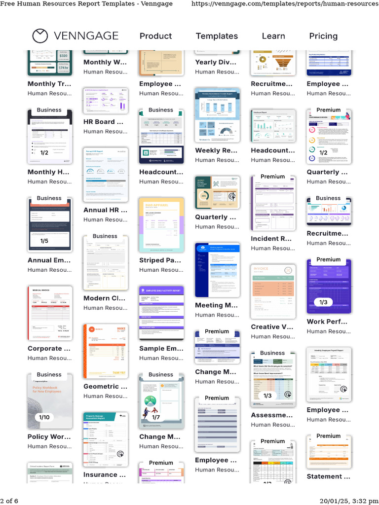 Free Human Resources Report Templates - Venn | PDF