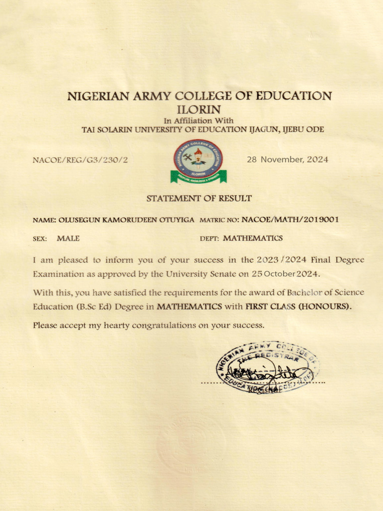 Certificate Soj | PDF