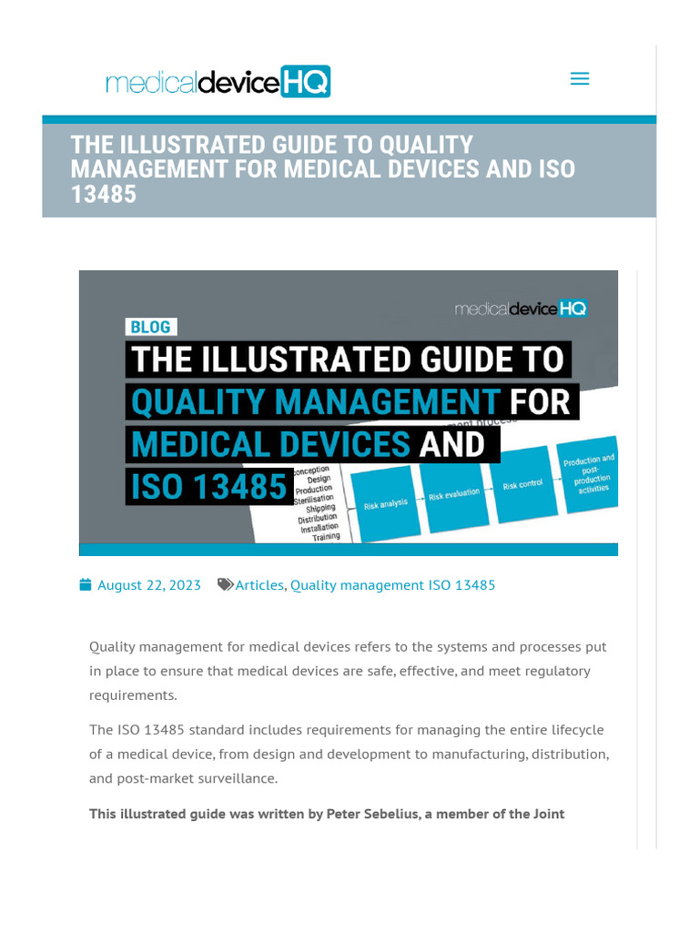 ISO 13485 Medical Device Quality Guide | PDF | Audit | Quality ...