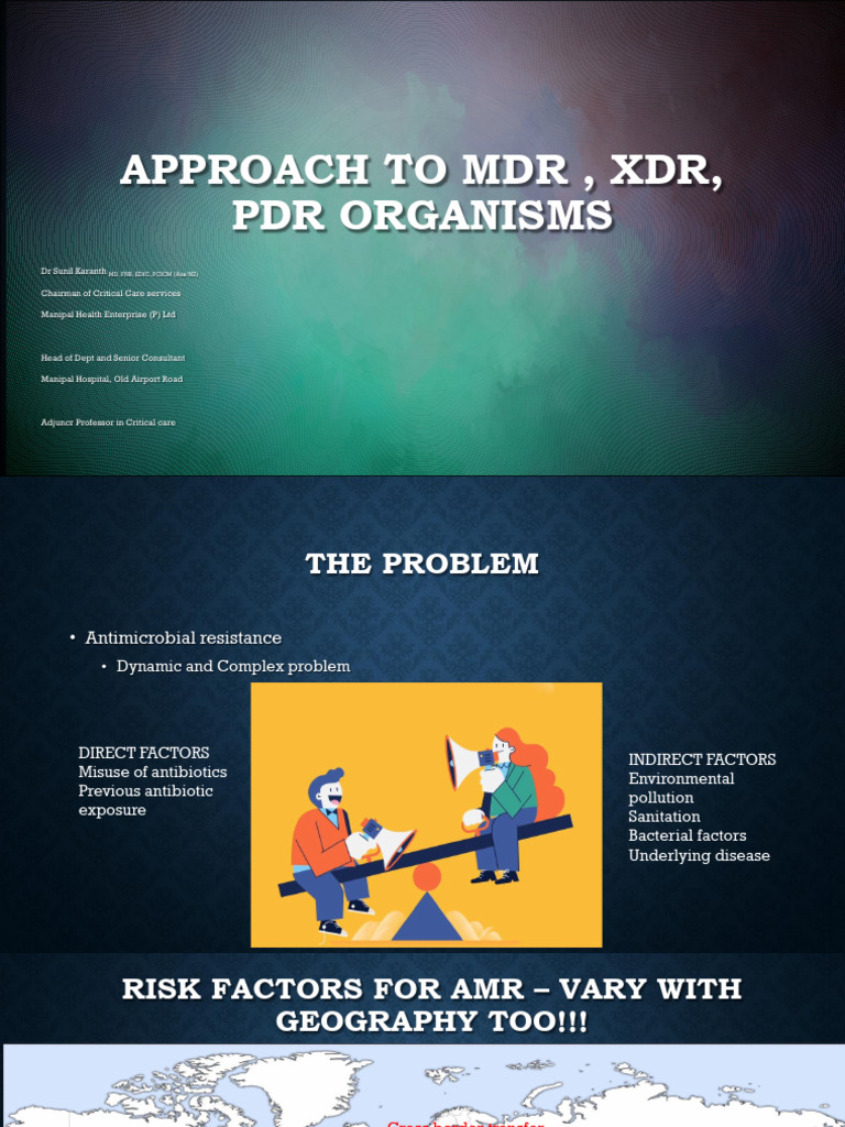 Approach and Management of MDR - PDR - XDR Bugs | PDF | Antimicrobial Resistance | Beta Lactamase