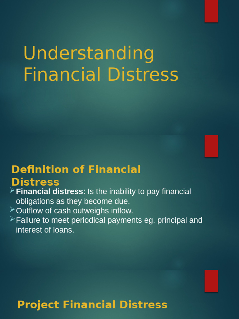 Group 4 Financial Distress PWPT | PDF | Bankruptcy | Leverage (Finance)