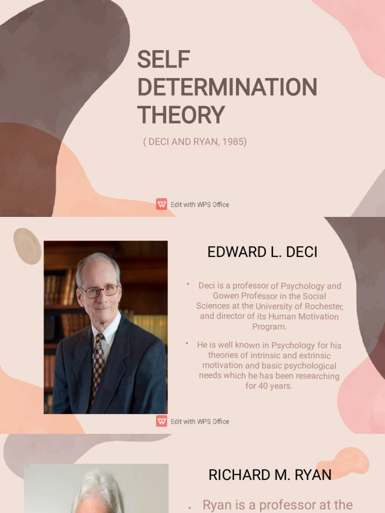 Understanding Self-Determination Theory | PDF | Motivational | Motivation