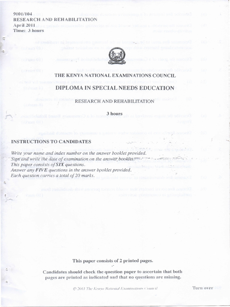Knec Papers | PDF