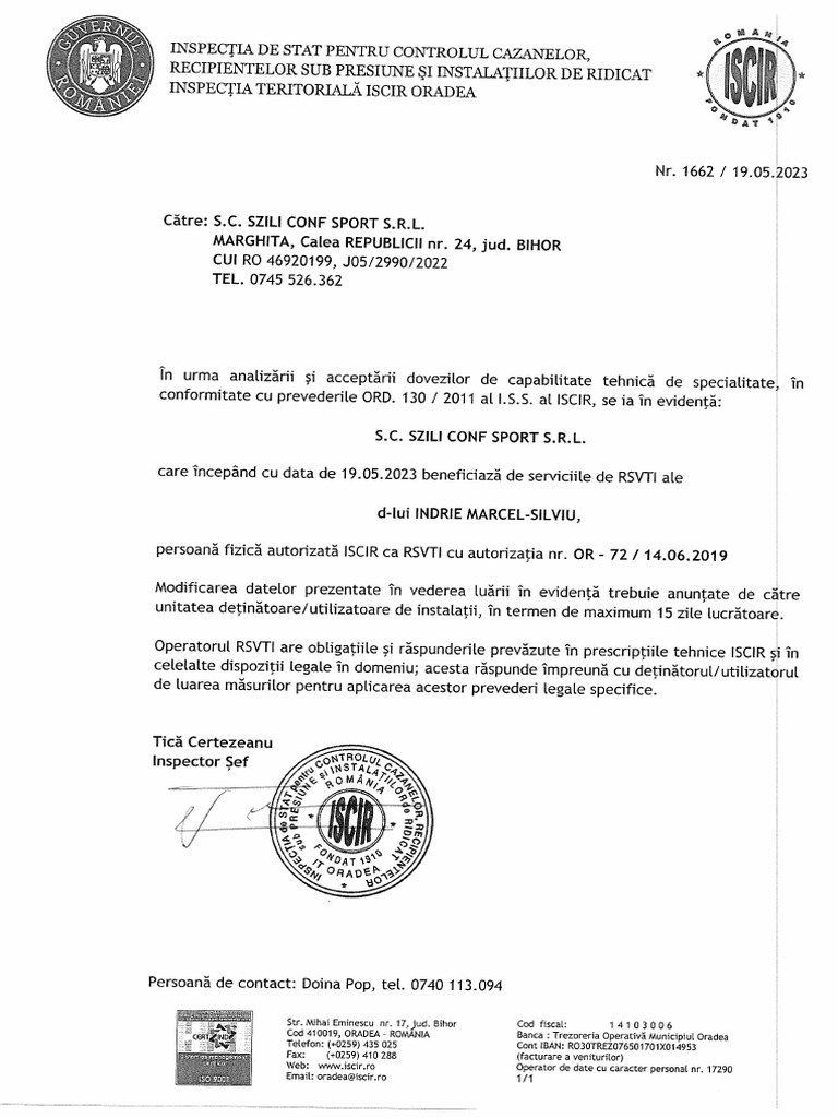 Luare in Evidenta | PDF