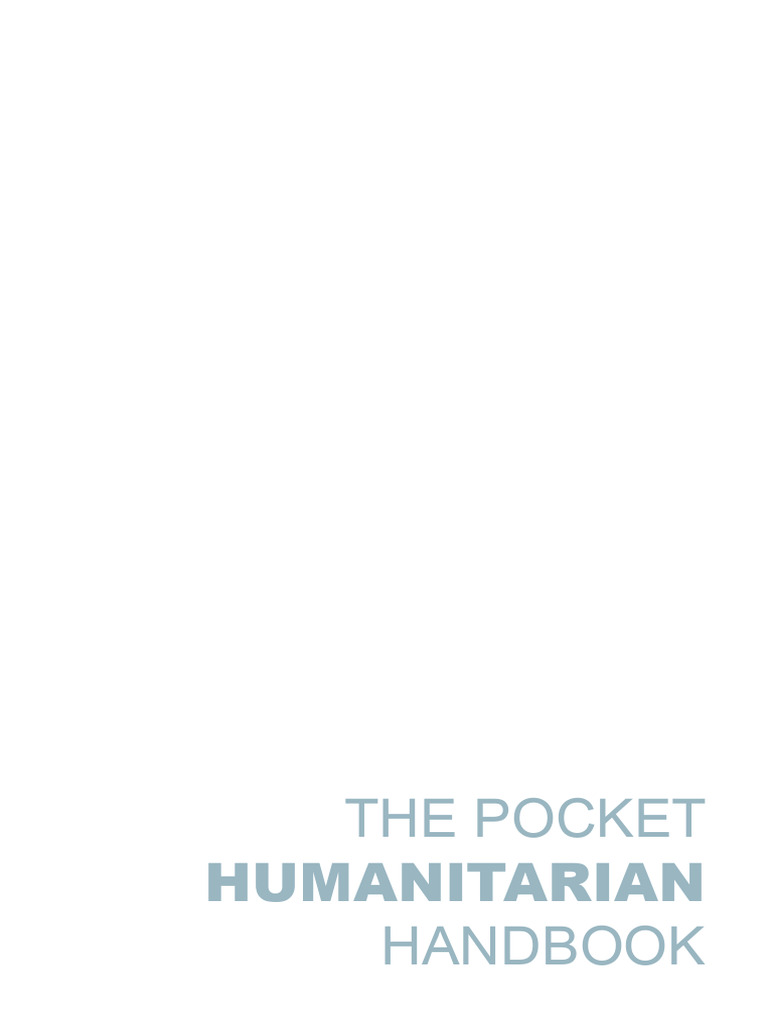 Pocket Humanitarian Handbook | PDF | Humanitarian Aid | Oxfam