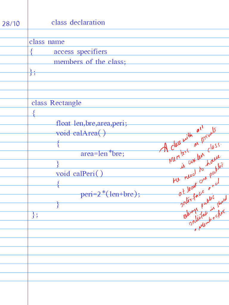 C++ Class Declaration and Objects | PDF