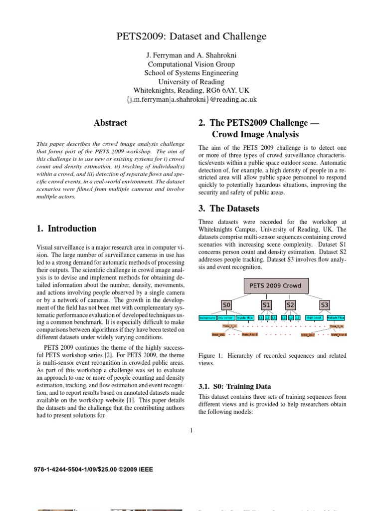 (2009) PETS2009 Dataset and Challenge | PDF | Computer Vision ...