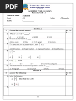 ICSE Class 4 Maths Sample Paper | PDF | Fraction (Mathematics) | Numbers