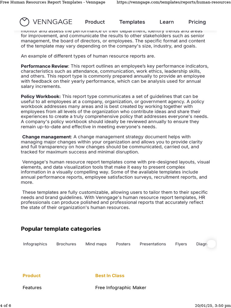 Free Human Resources Report Templates - Venn | PDF | Human Resources ...