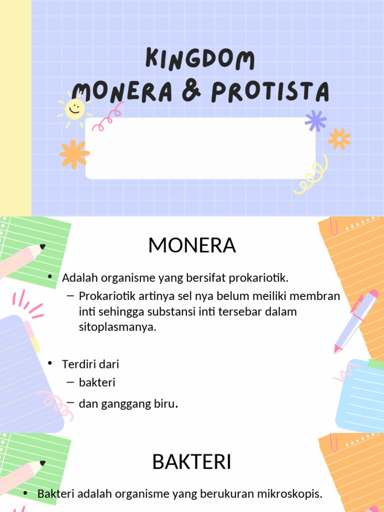 Ipa - Kelas 7 - Kingdom Monera & Protista | PDF