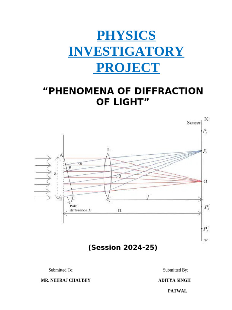 Investigating Light Diffraction Phenomena | PDF | Diffraction | Wavelength
