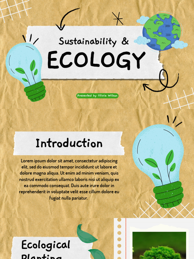 Brown and Green Scrapbook Sustainability and Ecology Presentation | PDF