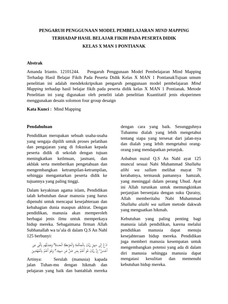 Kti - Amanda Irianto - 12101244 | PDF