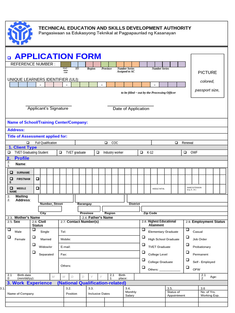 Application Forms | PDF