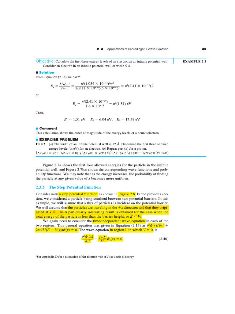 Numerical Problems - Nanoelectronics | PDF