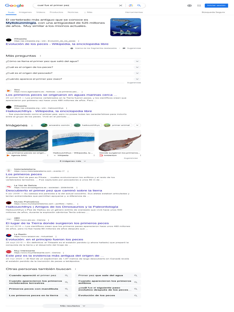 Evolución de los Primeros Peces | PDF | Pescado | Evolución