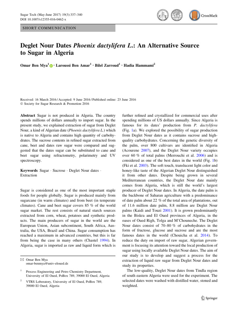 2017 Deglet Nour Dates Phoenix Dacty | PDF | Sucrose | Sugar