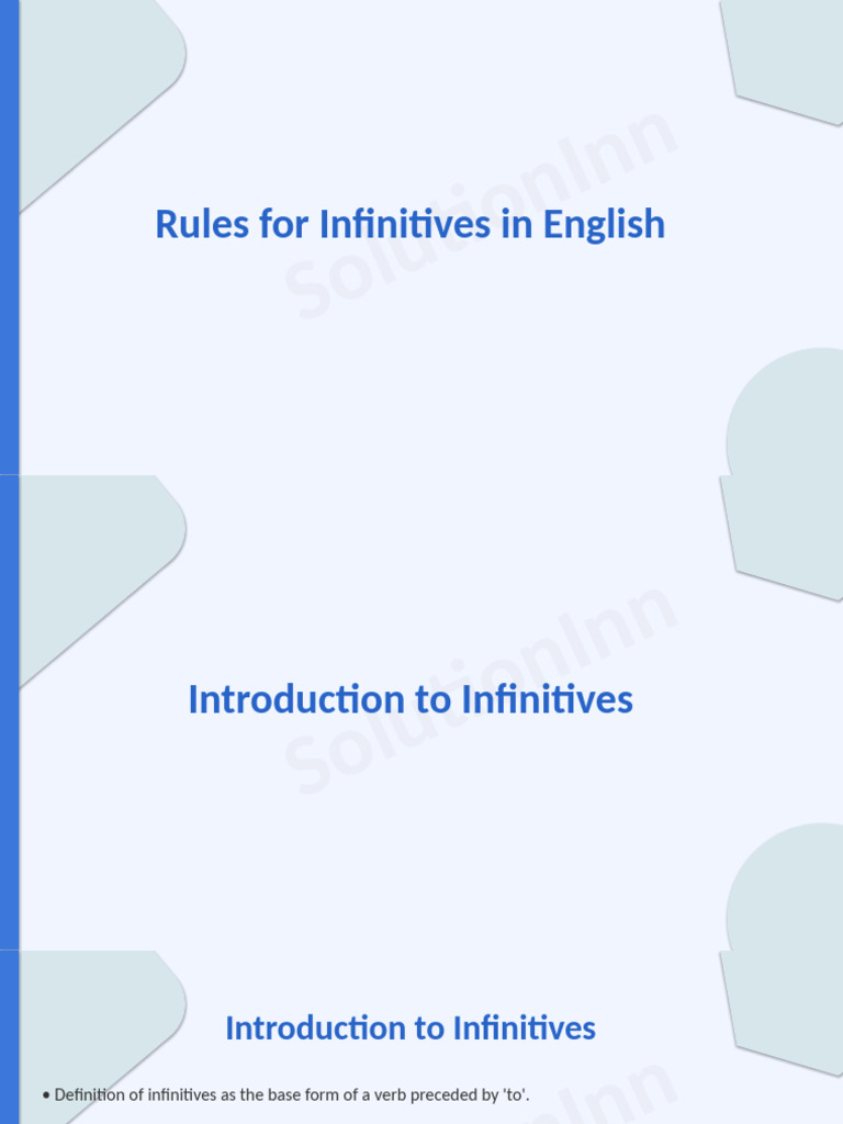 20250108_055403_Rules_for_Infinitives_in_English | PDF | Verb | Morphology
