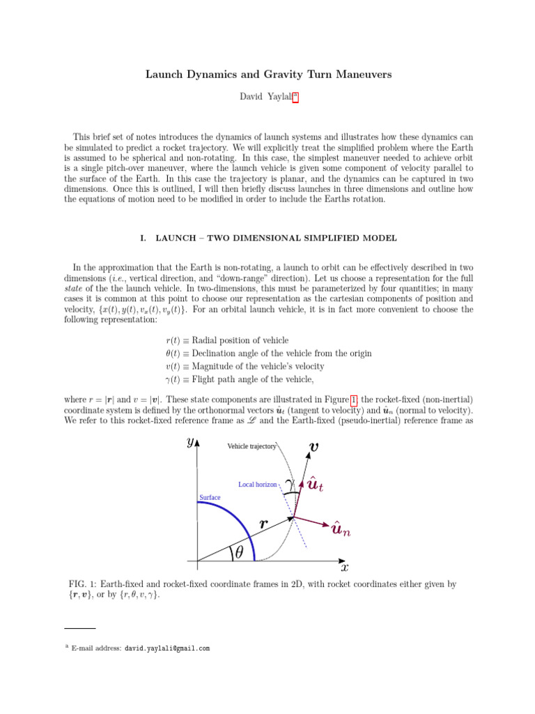 Rocket Launch Dynamics and Maneuvers | PDF | Velocity | Acceleration