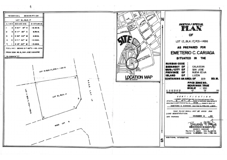 3 Floors Residential Cariaga Lot Plan | PDF