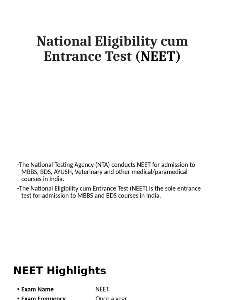Neet Details - Updated | PDF | Higher Education | Educational Stages