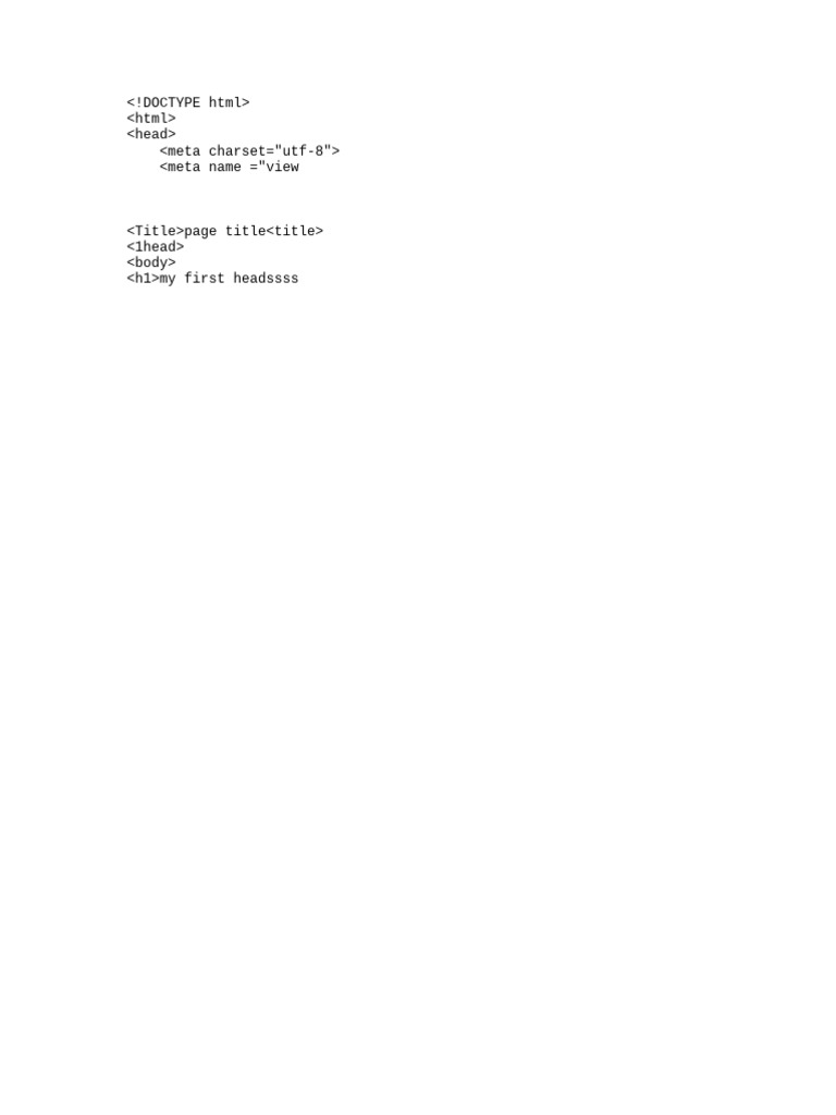 HTML Document Structure Basics | PDF