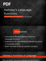 Halliday's Functions of Language | PDF | Semantics | Communication