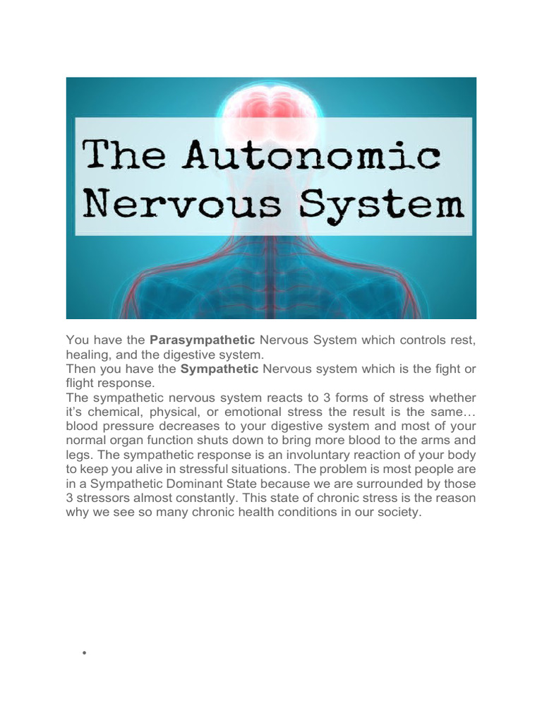 Autonomic Nervous System | PDF