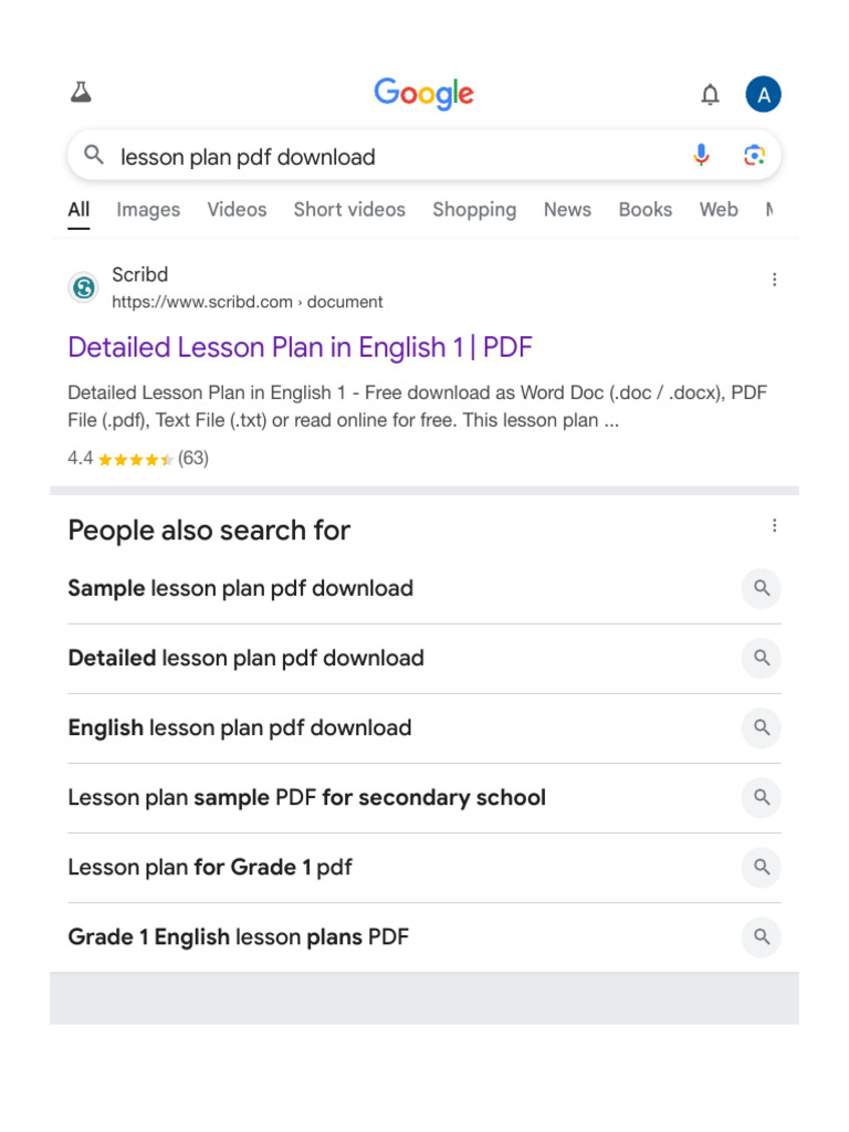 Lesson Plan PDF Download - Google Search | PDF | Lesson Plan | English ...