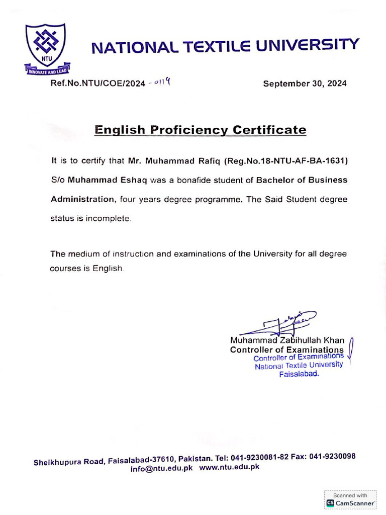 Muhammad Rafiq Documents | PDF