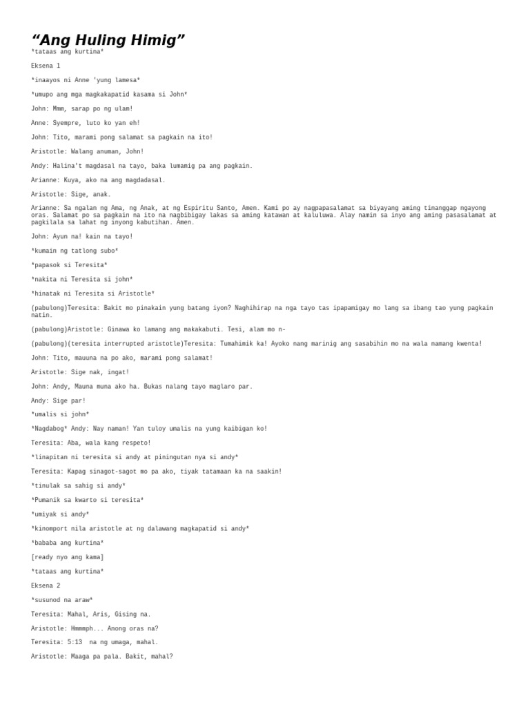 Ang Huling Himig Group 1 Finalized Version | PDF