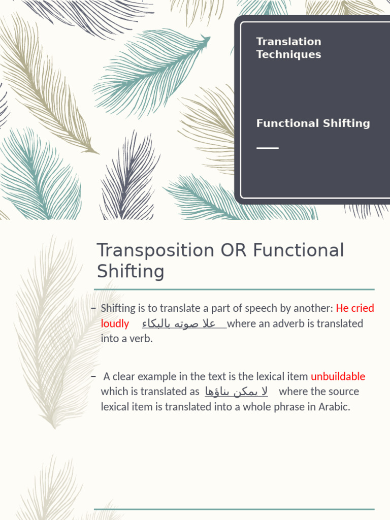Functional Shifting | PDF