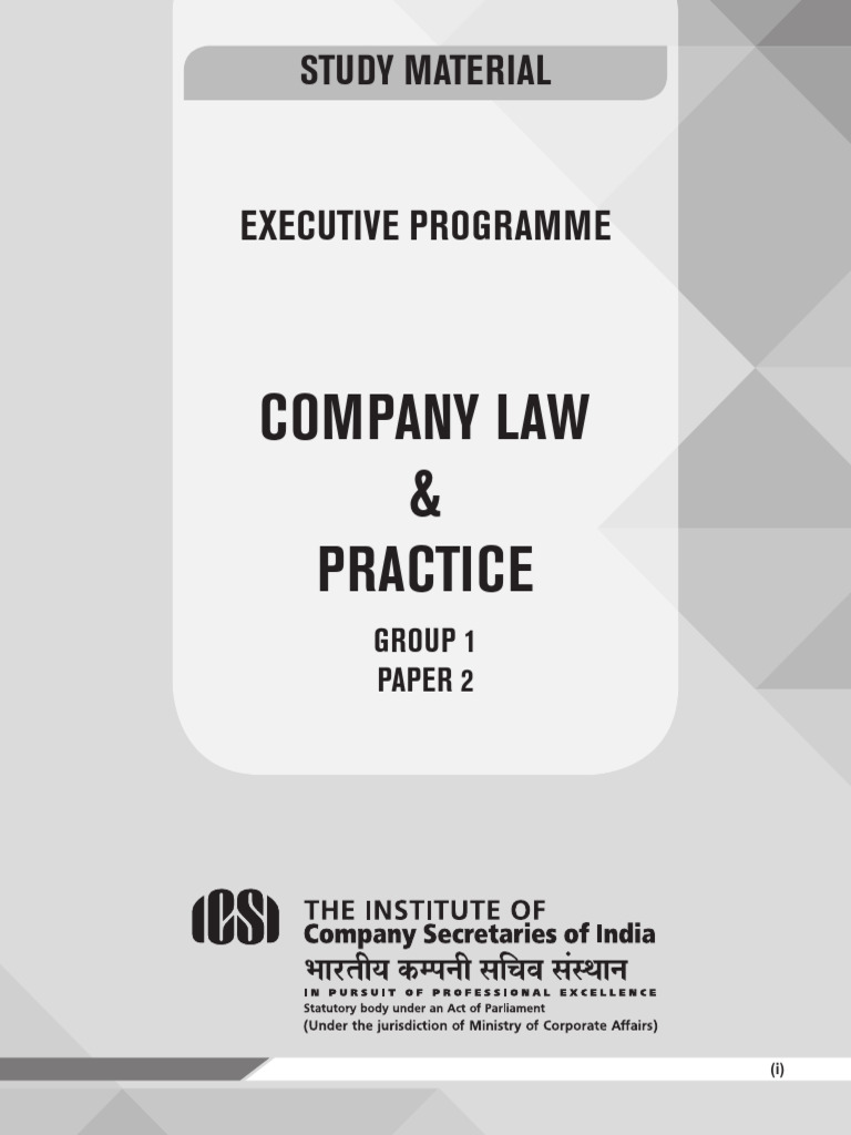 Book - Company Law & Practices-1 | PDF
