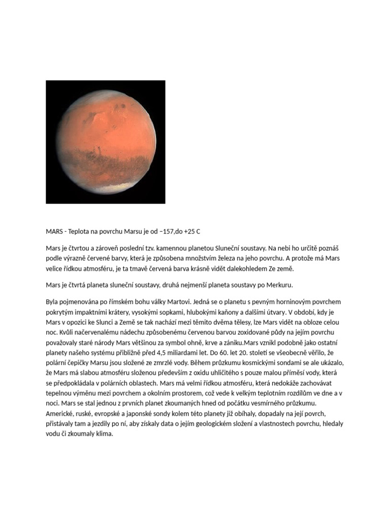 Mars | PDF