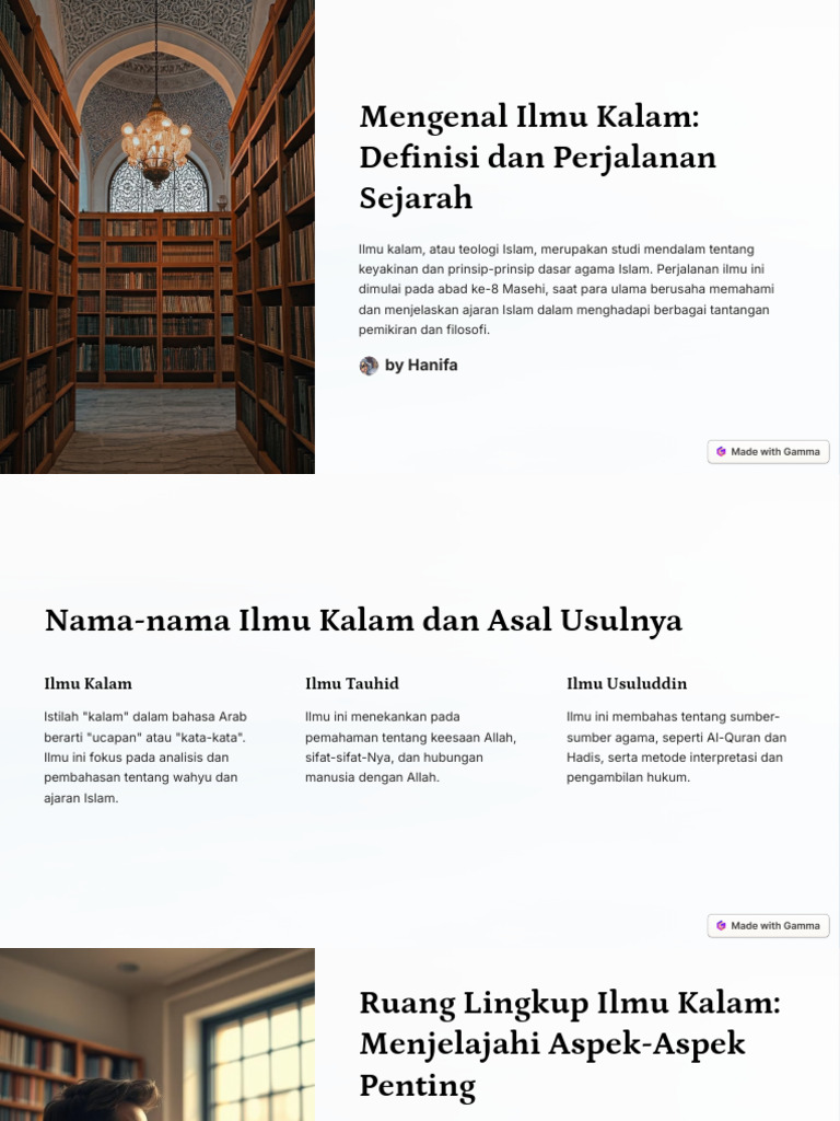 Mengenal Ilmu Kalam Definisi Dan Perjalanan Sejarah | PDF