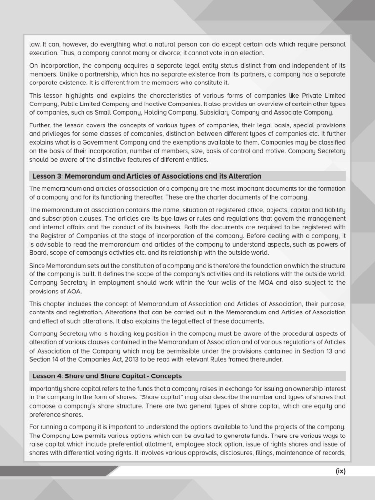 Book - Company Law & Practices-9 | PDF | Articles Of Association | Corporate Law