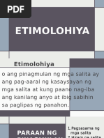 Etimolohiya | PDF
