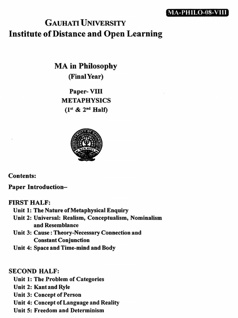 Metaphysics | PDF