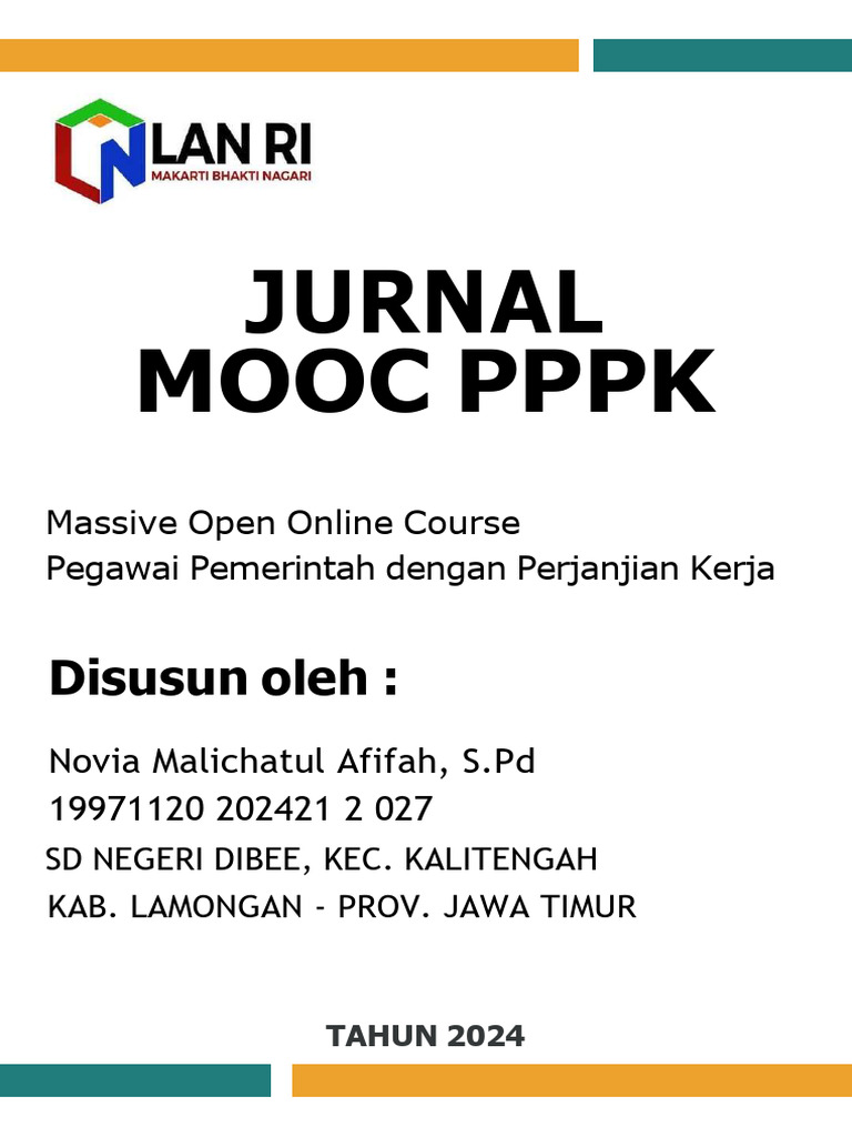 Jurnal Mooc PPPK - Novia Malichatul Afifah - Gel Viii | PDF