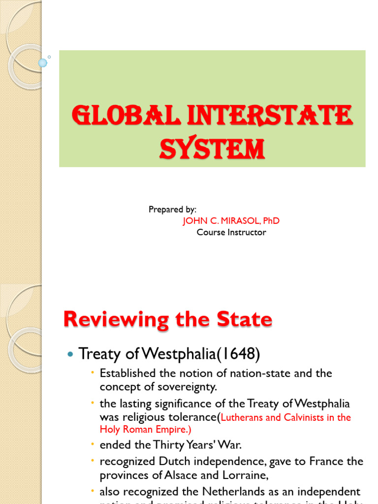 Global Interstate System | PDF | Nato | Sovereignty