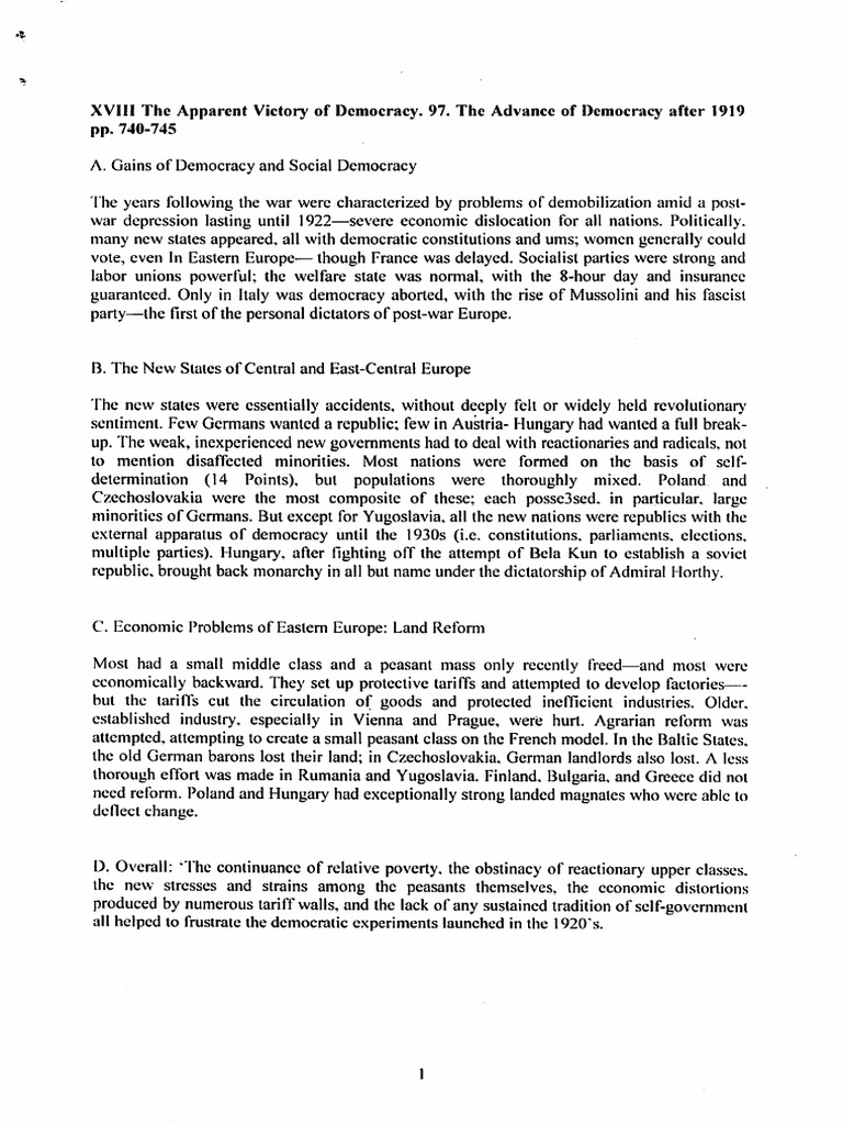 1. Chapter XVIII The Apparent Victory of Democracy | PDF