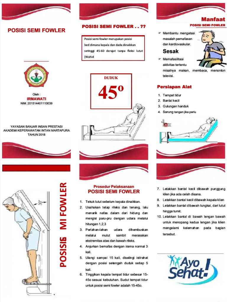 PDF Leaflet Posisi Semi Fowler Compress | PDF