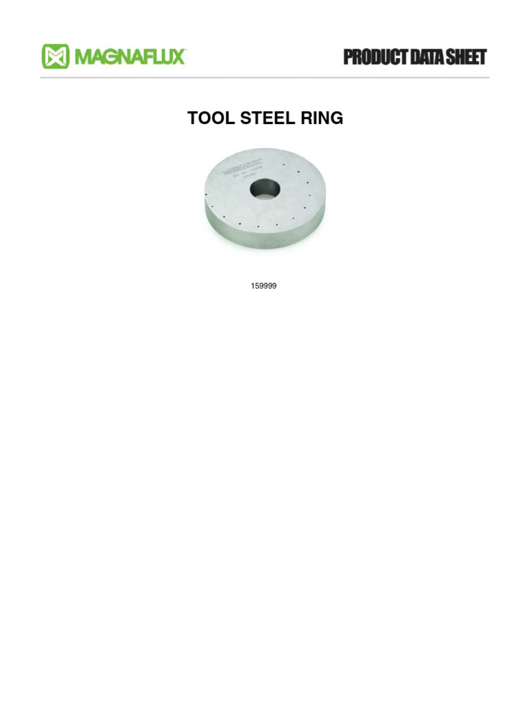 Tool Steel Ring Product Data Sheet English | PDF | Physical Sciences ...