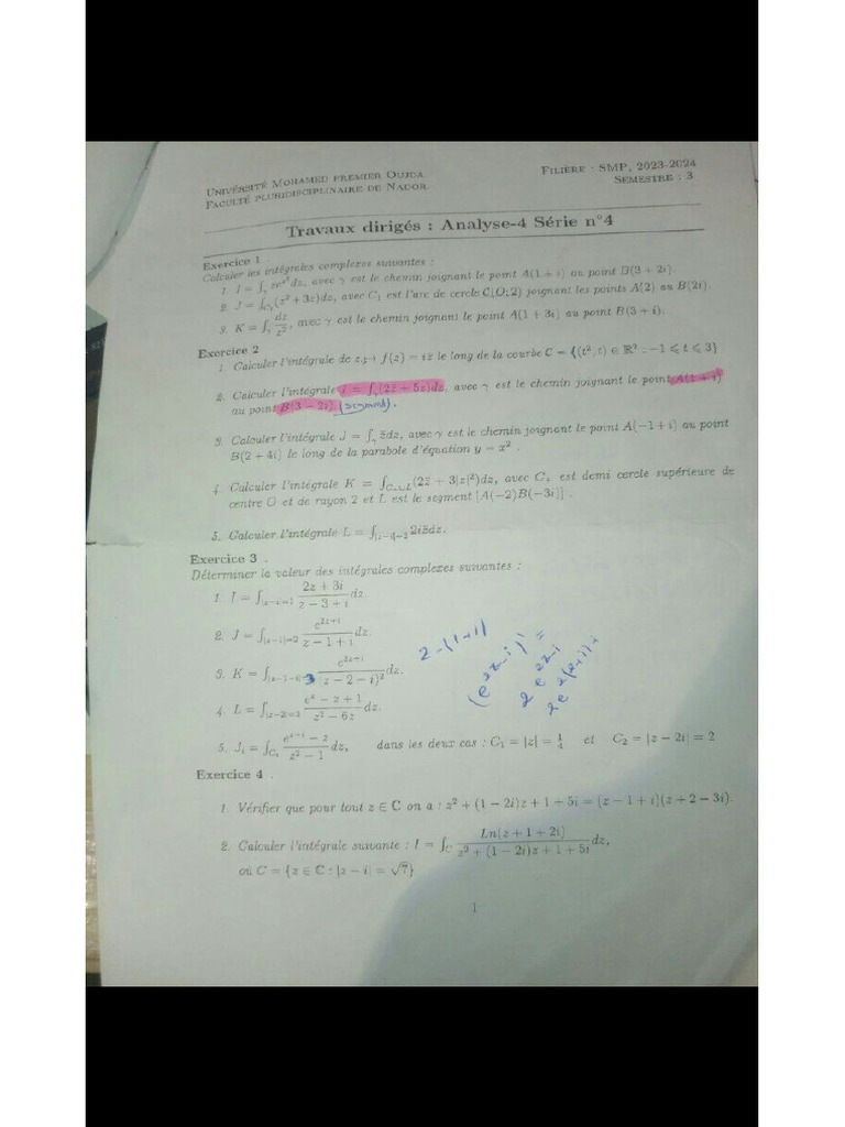 Correction Série 4 Analyse 3 | PDF