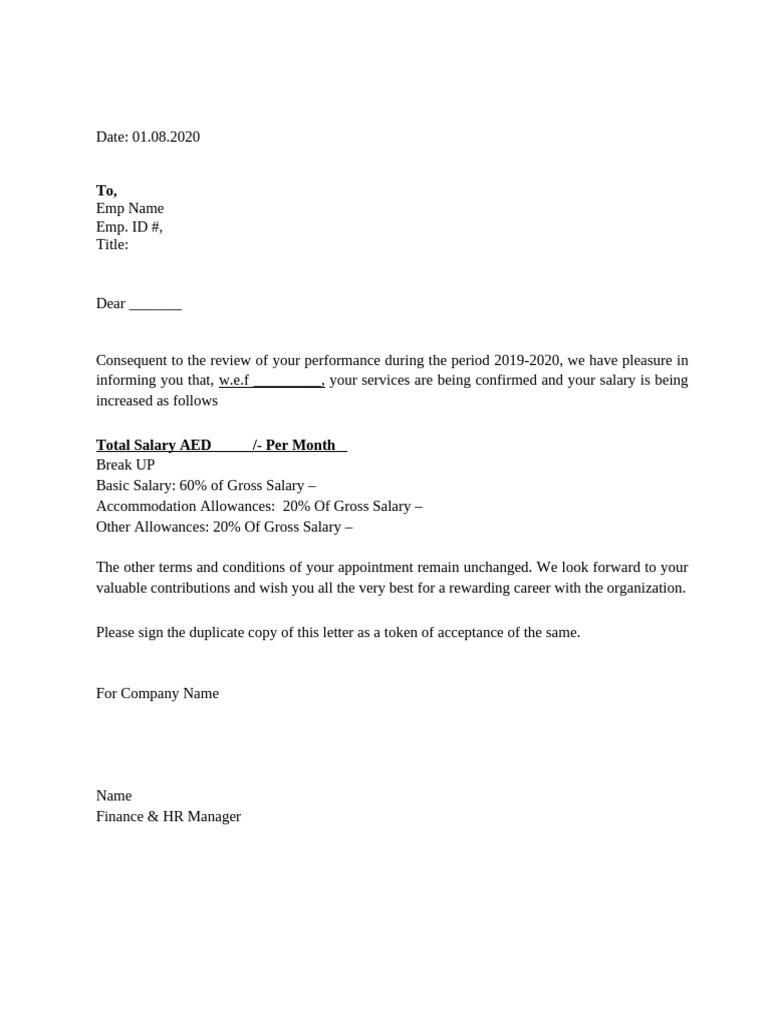 Increment Letter | PDF