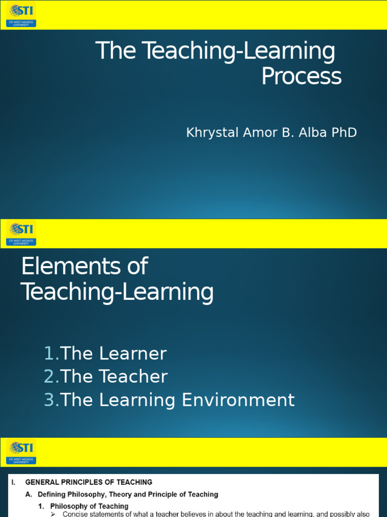 The Teaching Learning Process | PDF