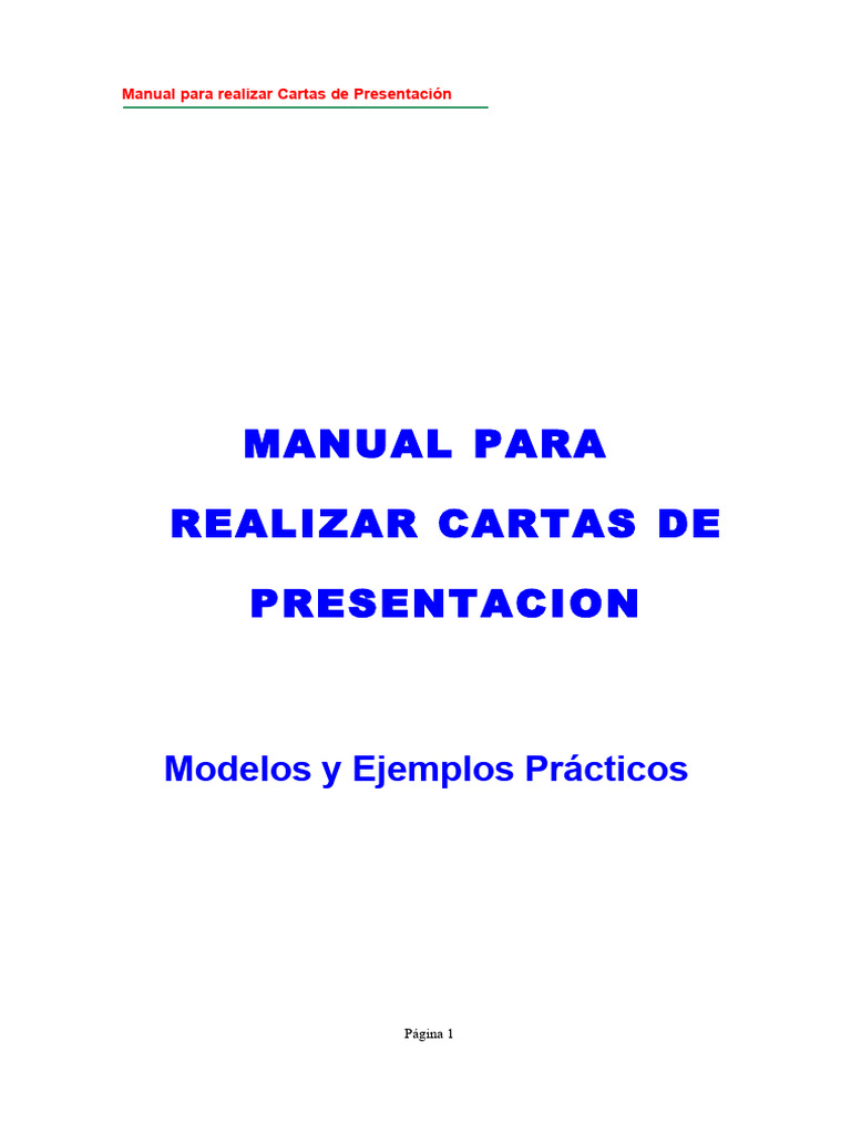 Guía Práctica para Cartas de Presentación | PDF | Business | Plan de ...